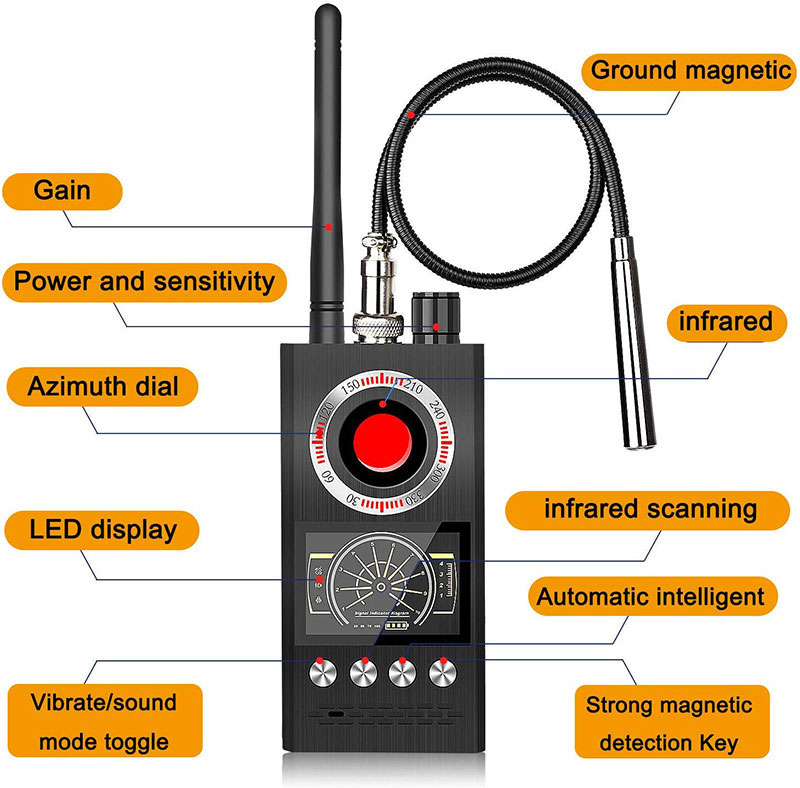 Spy Camera Detector K68 | Rf Detector & Camera Finder - Hidden GPS Tracker - Asleesha