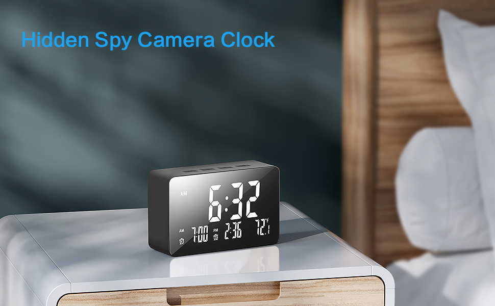 Table Clock Spy Camera With Alarm - Asleesha