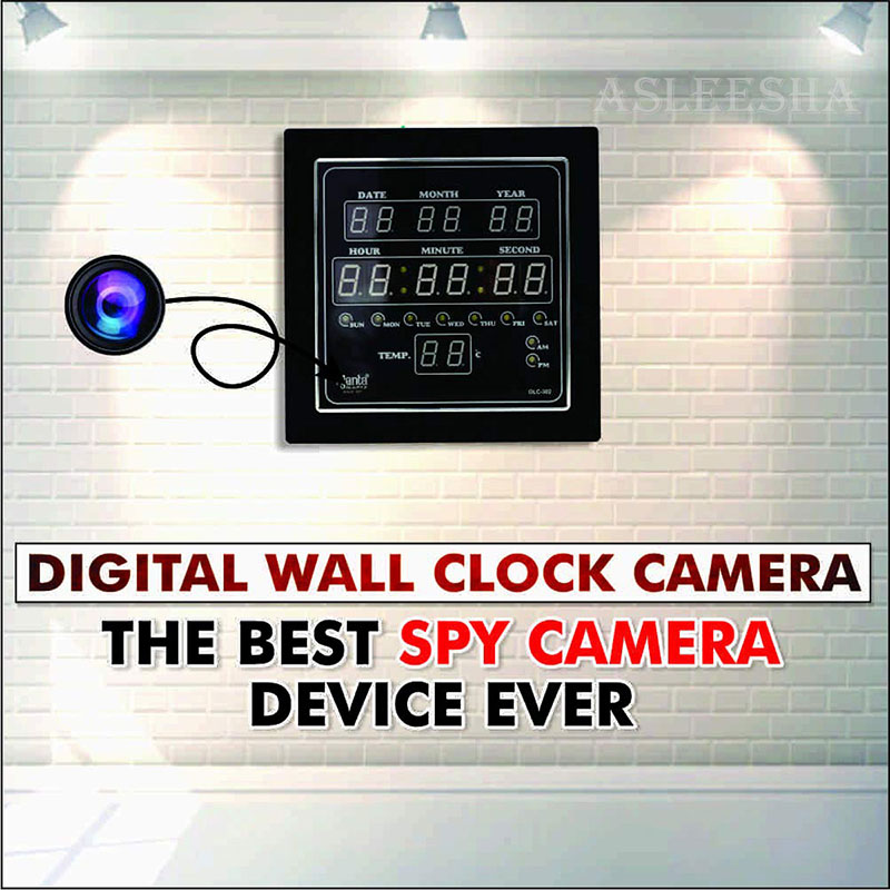Wifi Digital Wall Clock Spy Camera - Asleesha