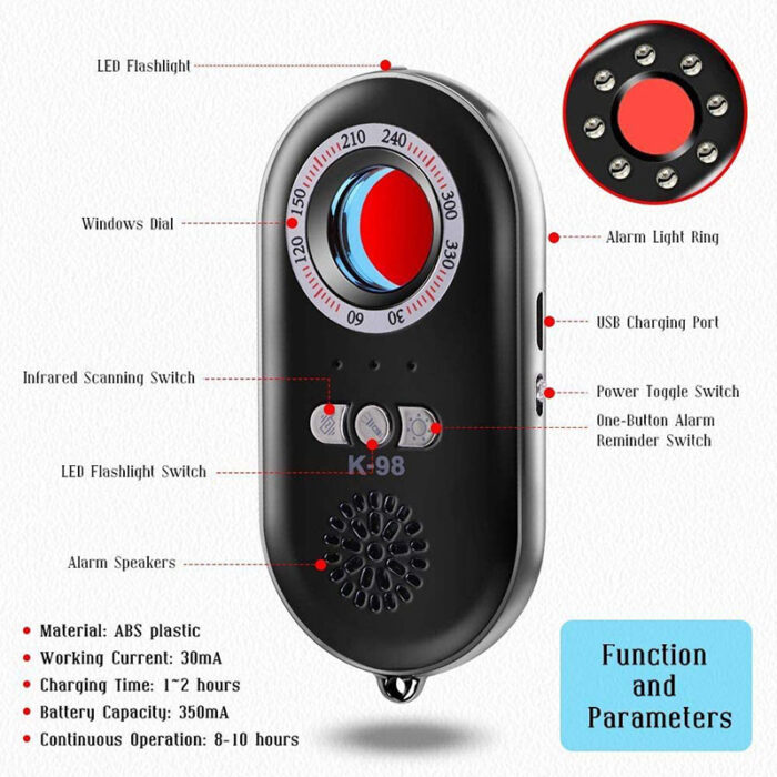 Spy Camera Detector And Wireless Bug Detector K18 Rf Detector
